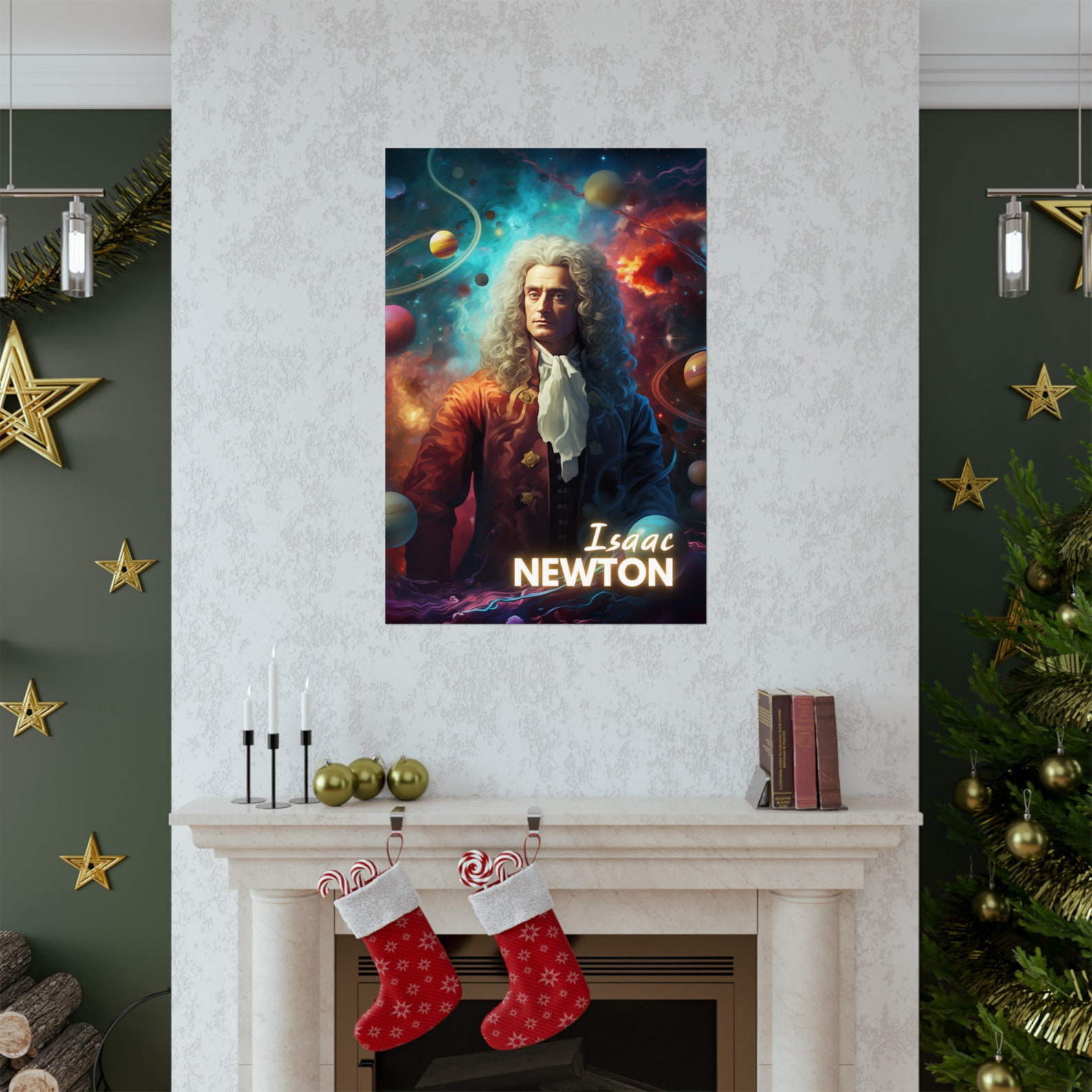 Isaac Newton Poster | Vibrant Modern Art Print - Etsy