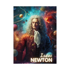 Sir Isaac Newton Poster Great Thinkers Physics Mathematics College ...