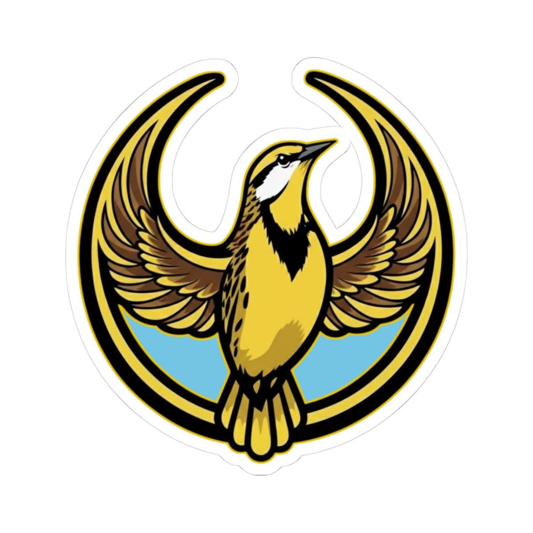 Western Meadowlark Vinyl Sticker | Vigilance Emblem, Prairie Wildlife ...