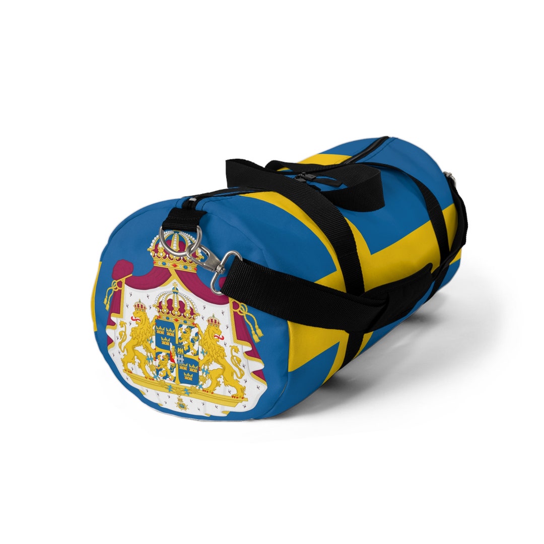 Sweden Flag Duffel Bag With Coat of Arms, Flag of Sweden, Sweden - Etsy