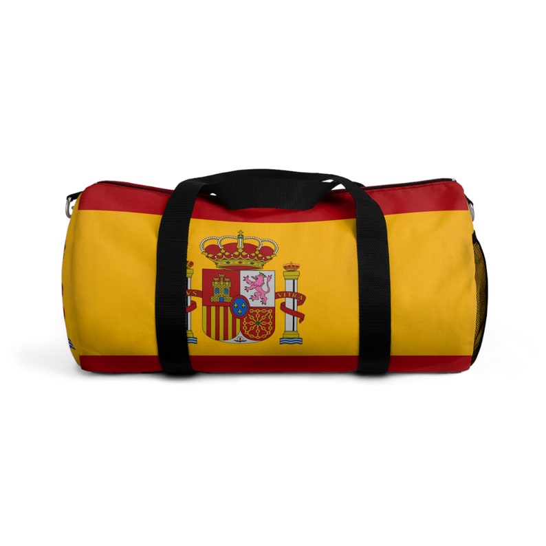 Spain Flag Duffel Bag With Coat of Arms - Etsy