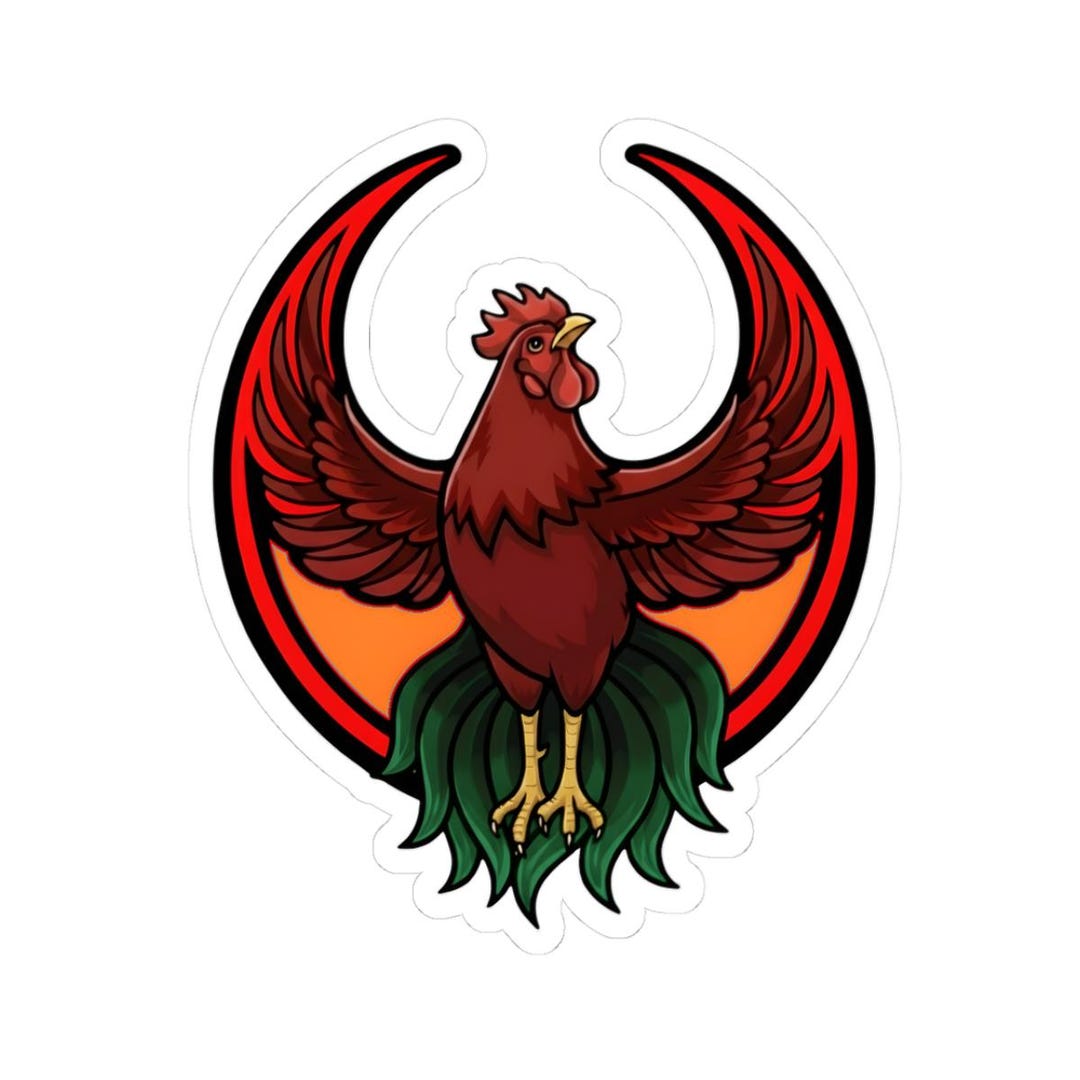 Rhode Island Red Rooster Resistance Kiss Cut Vinyl Sticker Symbolic ...