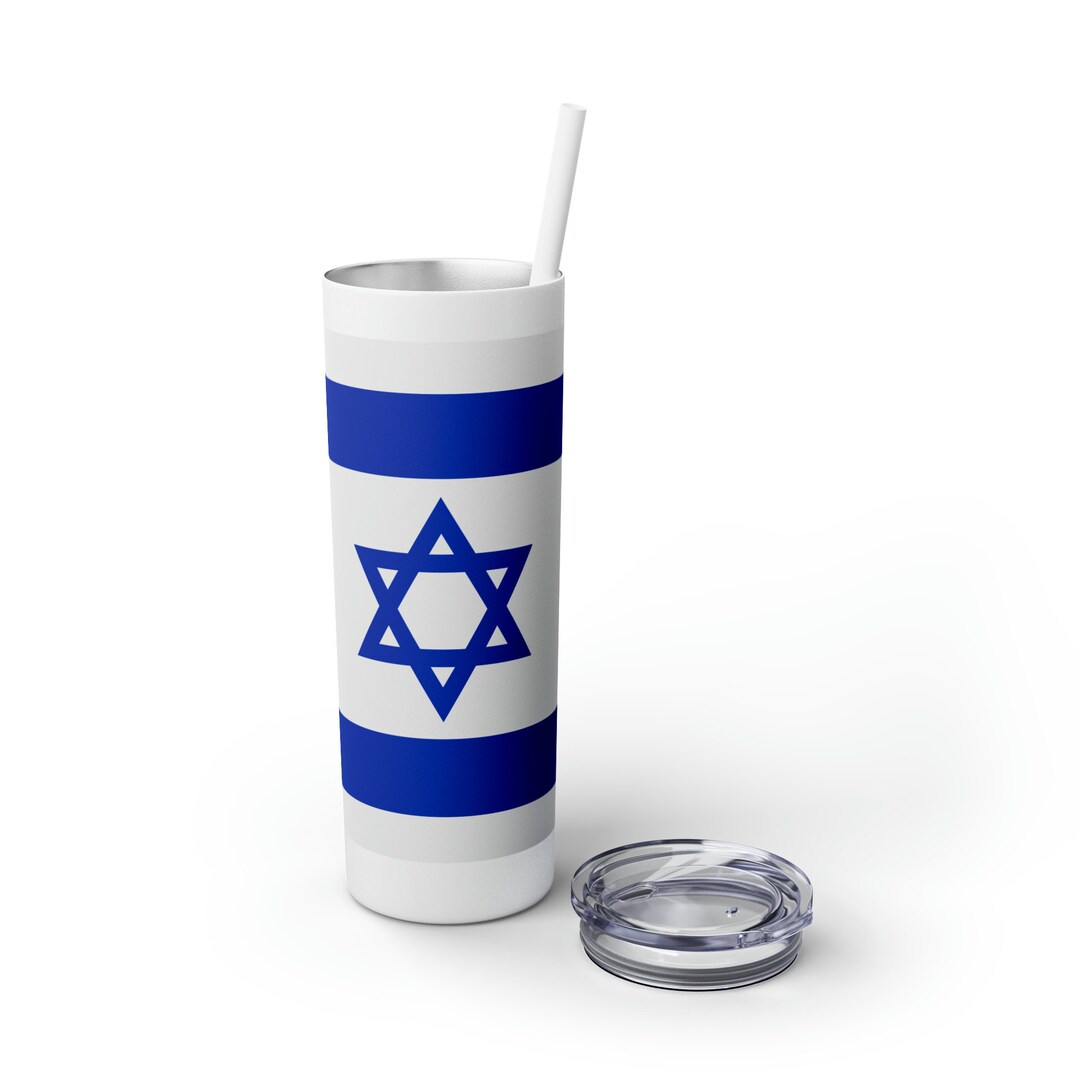 Skinny Tumbler With Straw, 20oz, Flag of Israel - Etsy