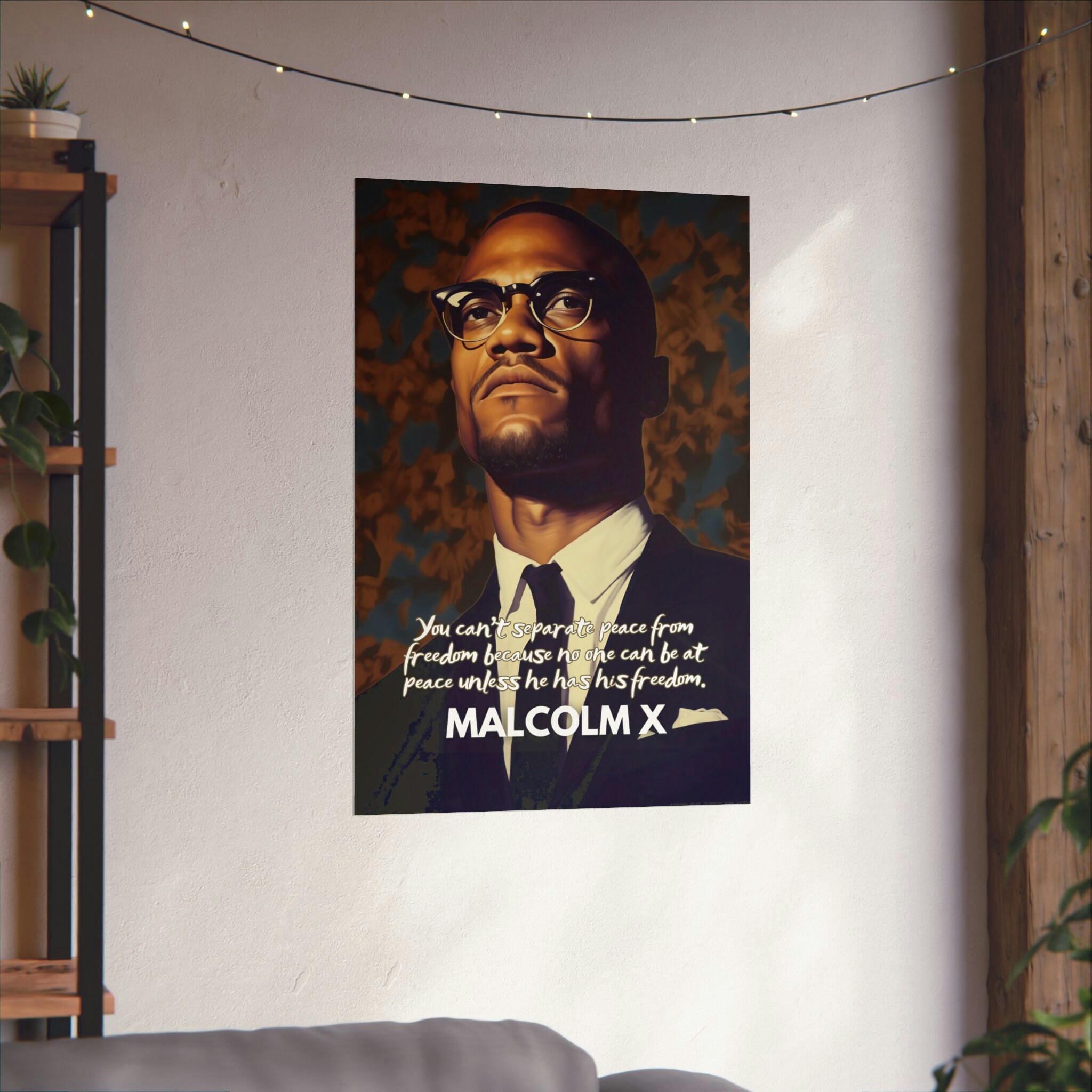 Malcolm X Poster, Black History Month, Civil Rights, Equality, Freedom ...