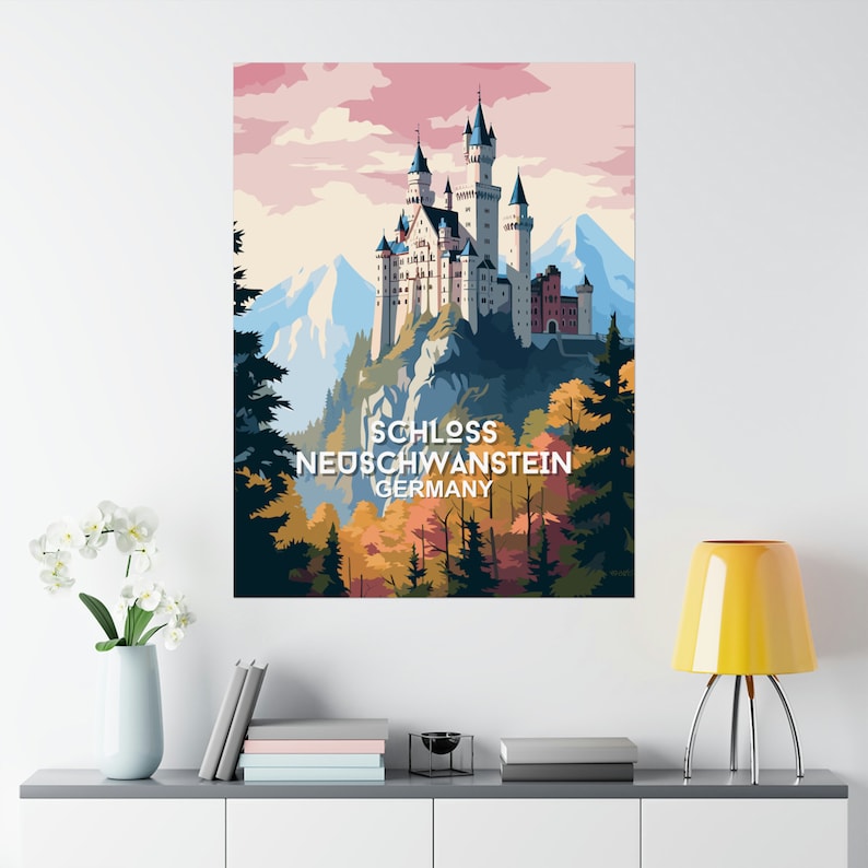Schloss Neuschwanstein, Neuschwanstein Castle Germany, Travel Poster - Etsy