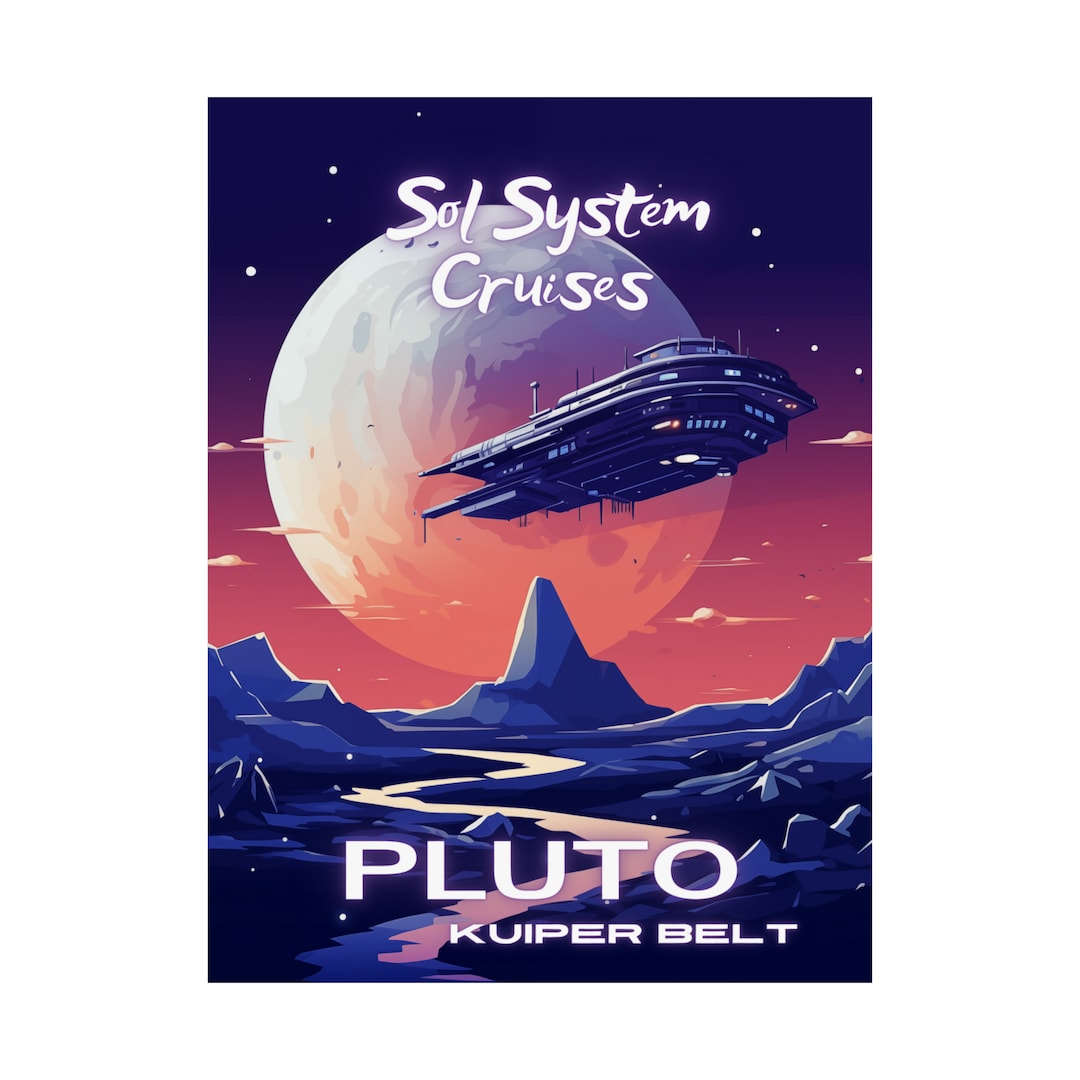Pluto Travel Poster, Sol System Cruises, Solar System, Dwarf Planet ...