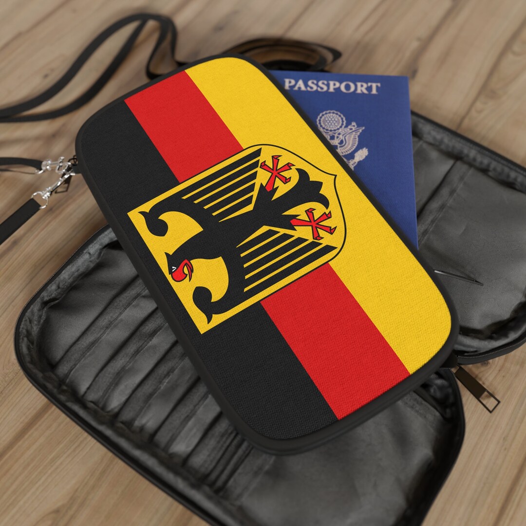 Flag of Germany With Coat of Arms Passport Wallet Bundesadler Federal ...