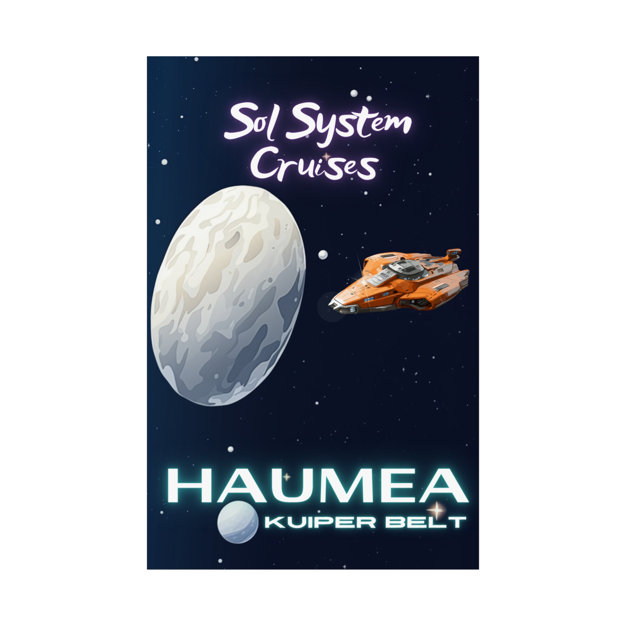 Haumea Travel Poster Kuiper Belt Dwarf Planet Science - Etsy