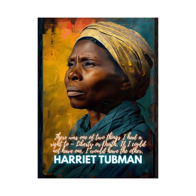 Harriet Tubman Portrait Poster | Matte Vertical Poster, Historical ...