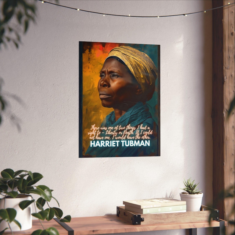 Harriet Tubman Portrait Poster | Matte Vertical Poster, Historical ...