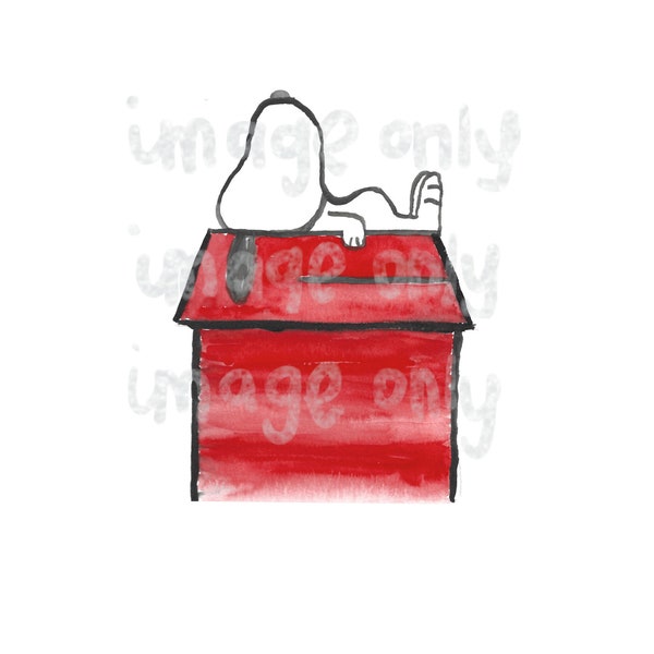 Snoopy Dog House Art - Etsy