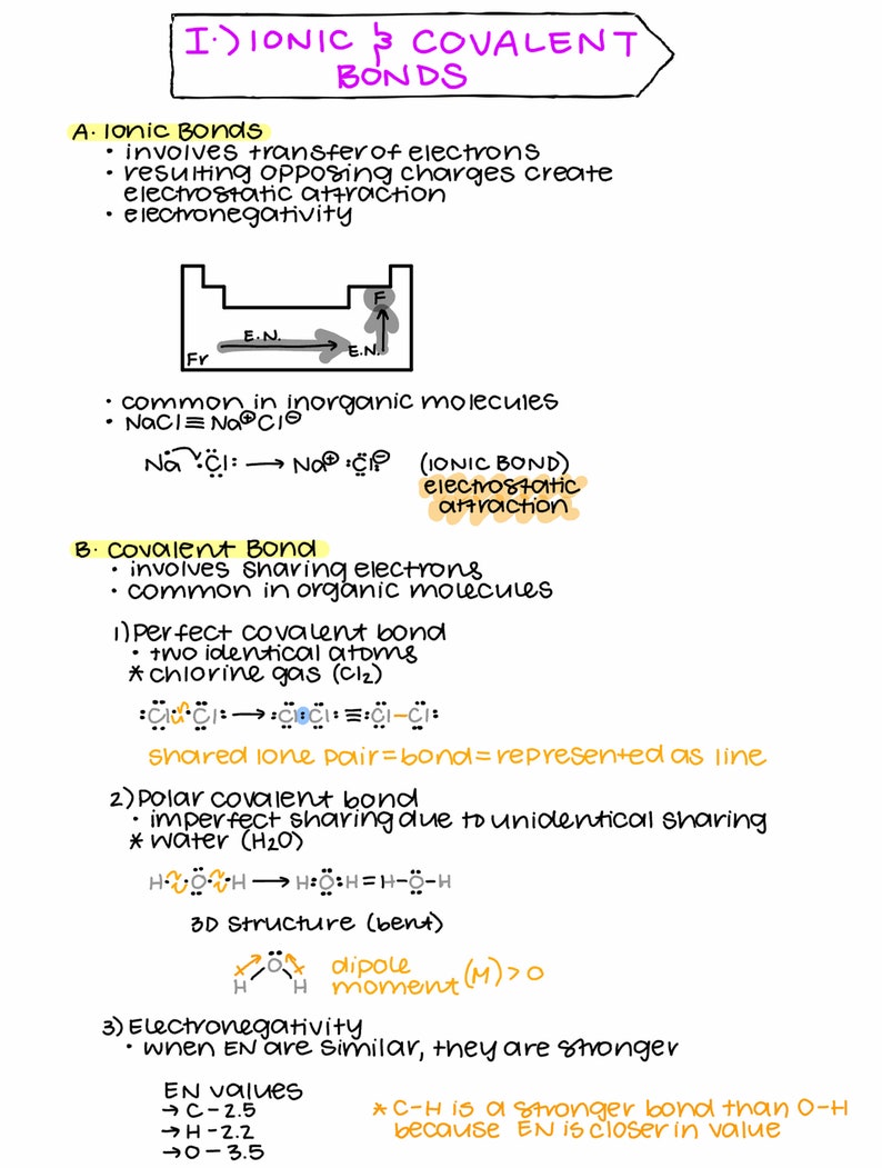 Intro to Organic Chemistry Notes, Comprehensive Guide to Everything You ...