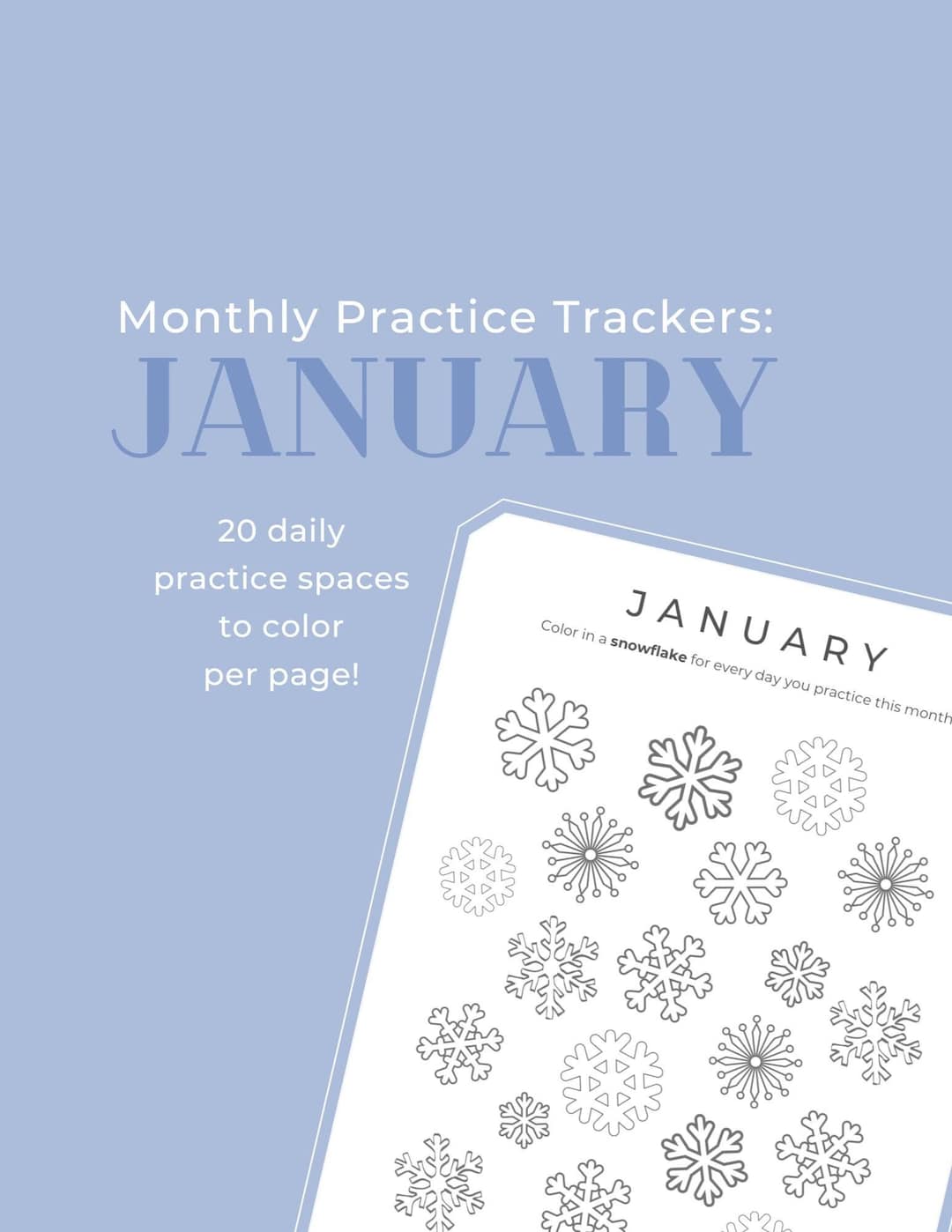 JANUARY - Monthly Piano Practice Tracker | Pdf Digital Download ...