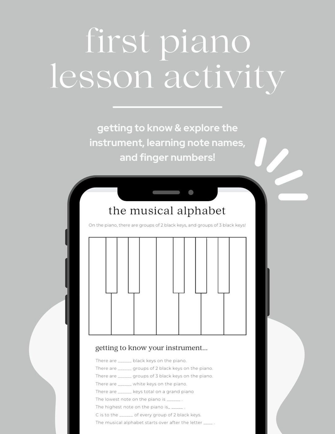 FIRST PIANO LESSON | Classroom Resources | Music Education ...