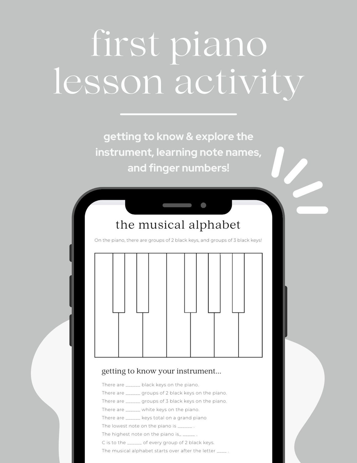 FIRST PIANO LESSON | Classroom Resources | Music Education ...