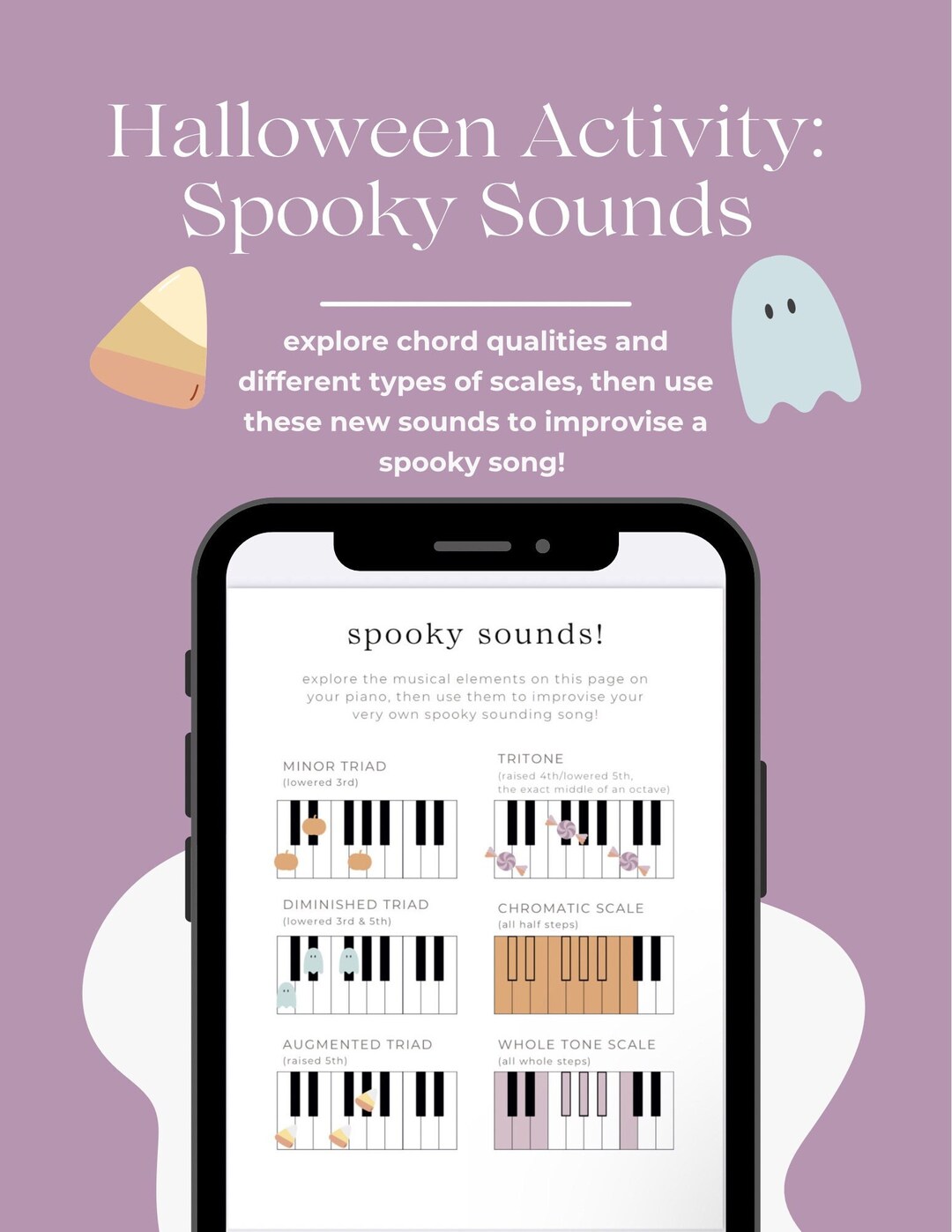 HALLOWEEN PIANO ACTIVITY: Exploring "spooky Sounds" | Piano Lesson ...