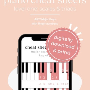 PIANO CHEAT SHEETS: Level 1 - Scales & Triads | Piano Lessons ...