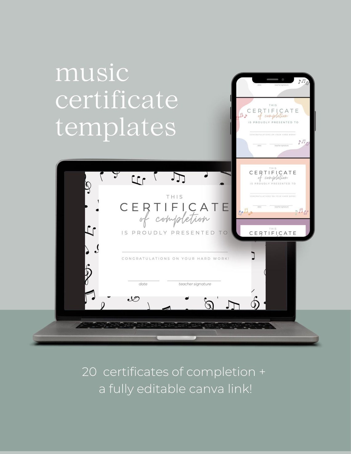 MUSIC CERTIFICATE of COMPLETION | Music Education | Teacher Resource ...