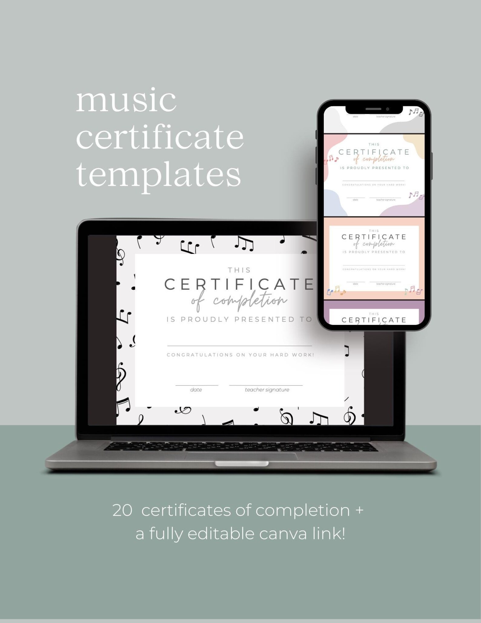 MUSIC CERTIFICATE of COMPLETION | Music Education | Teacher Resource ...