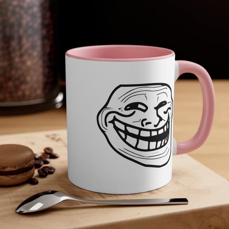 Troll Face Coffee Mug Troll Face Meme Joke Gift for Him Funny - Etsy