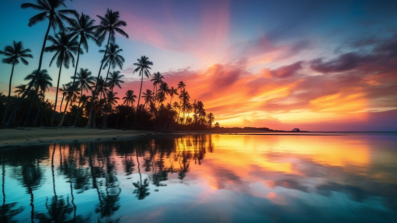 Tropical Zoom Background Office Pack for Virtual Meetings - Etsy