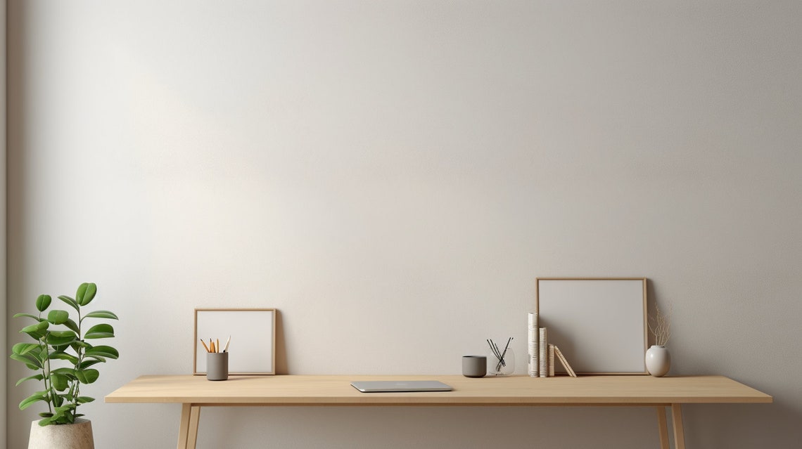 Simple Wall Zoom Background Office Pack for Virtual Meetings, Digital ...