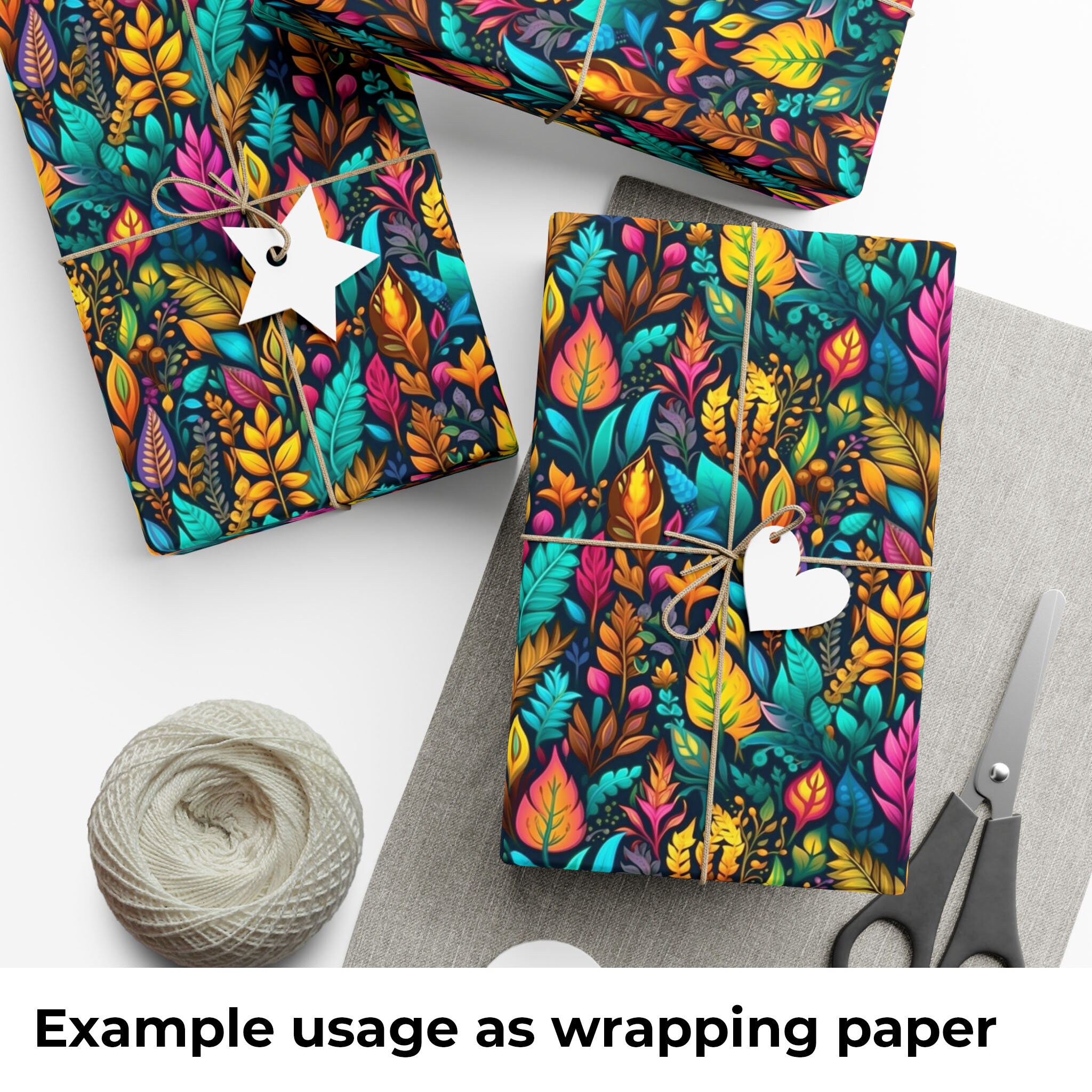 Rainbow Leaves Seamless Tileable Fantasy Digital Paper Tile Repeating ...