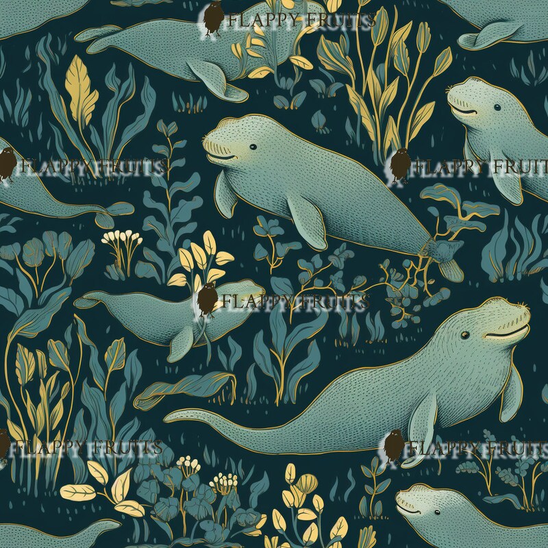 Manatee Fabric - Etsy