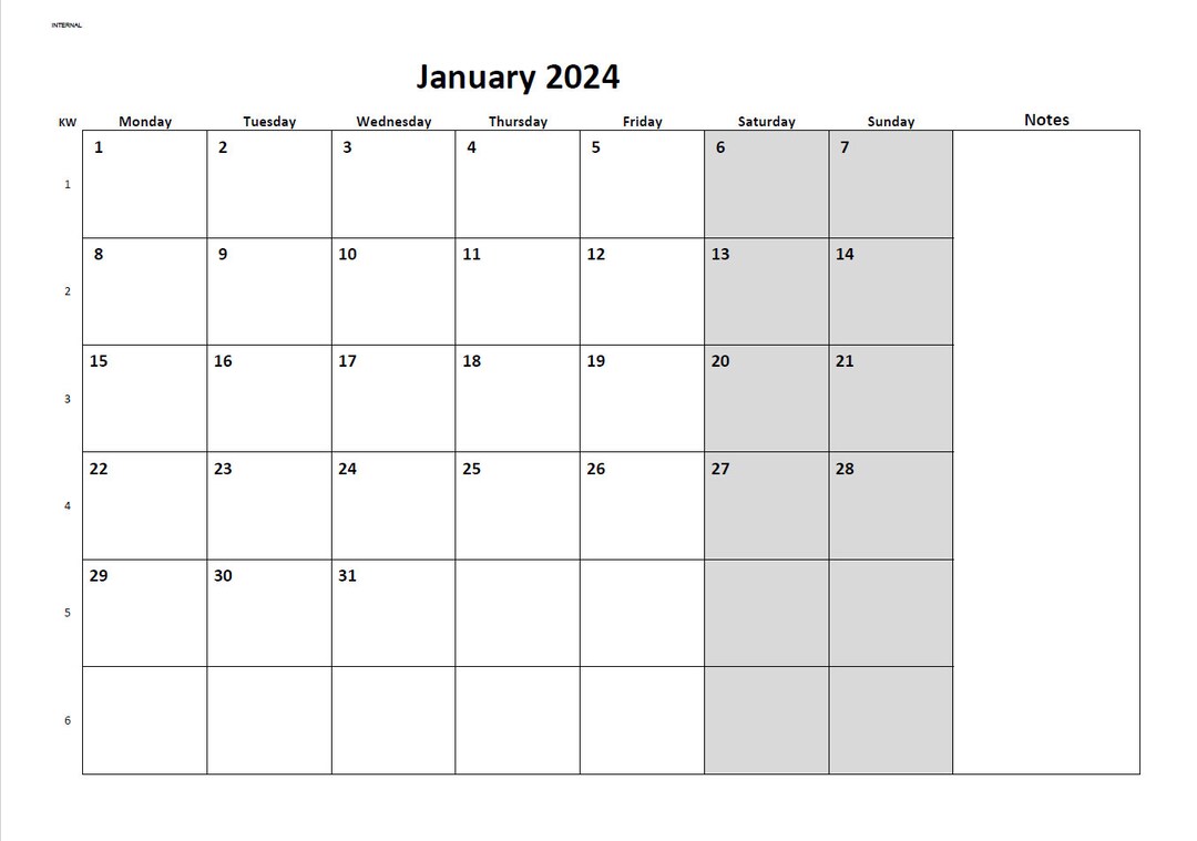 Calendar Printouts - Year 2024 - Etsy