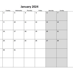 Calendar Printouts - Year 2024 - Etsy
