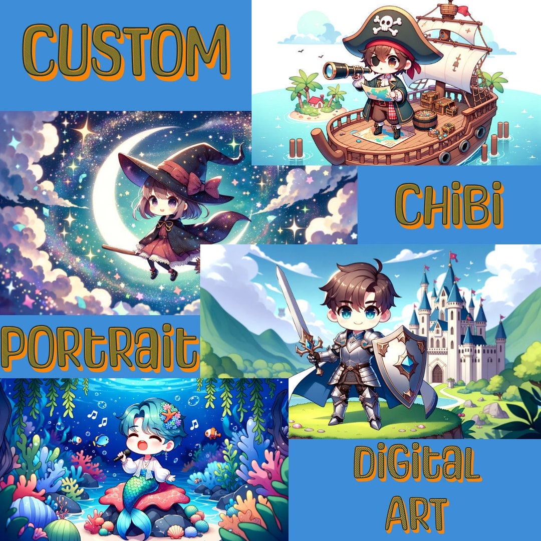 Custom Chibi Commission Chibi Portrait Chibi Icon Chibi - Etsy