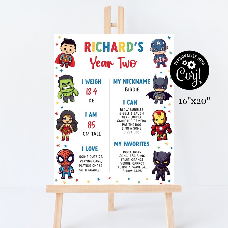 Superhero Board - Etsy