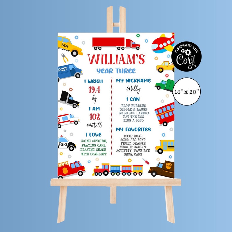 Transportation Birthday - Etsy