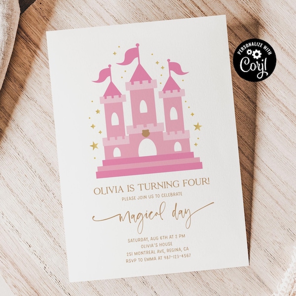 Castle Invitation - Etsy