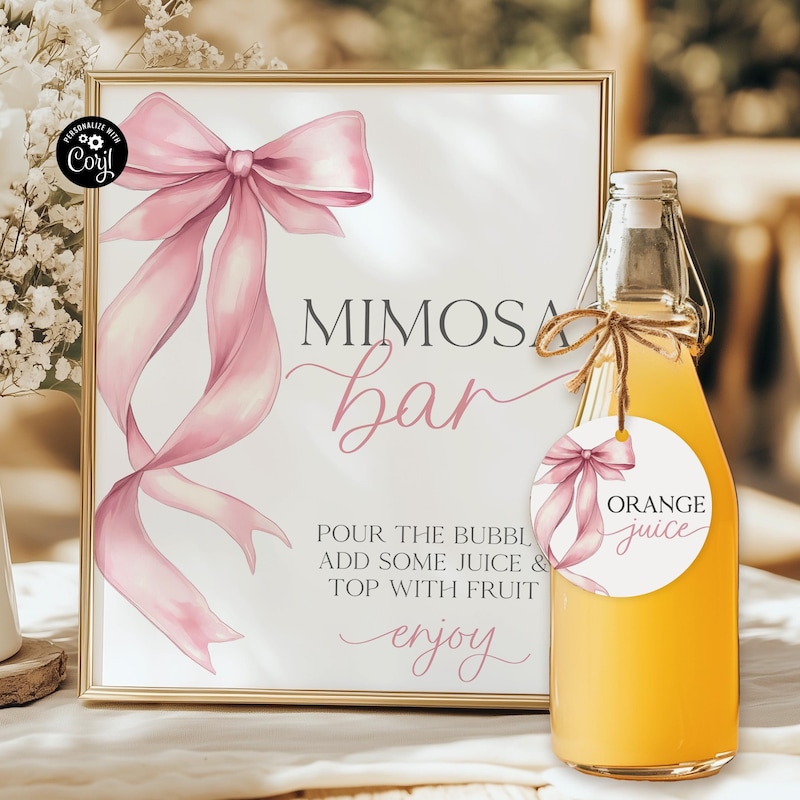 Mimosa Bar Labels - Etsy