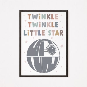 Twinkle Twinkle Little Star War : Death Star Nursery Art Print Digital ...