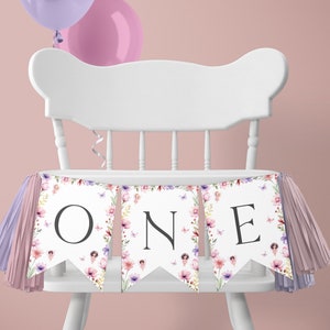 Editable Fairy First Birthday Party Bundle Magical Enchanted Fairy 1st ...