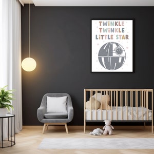 Twinkle Twinkle Little Star War : Death Star Nursery Art Print Digital ...