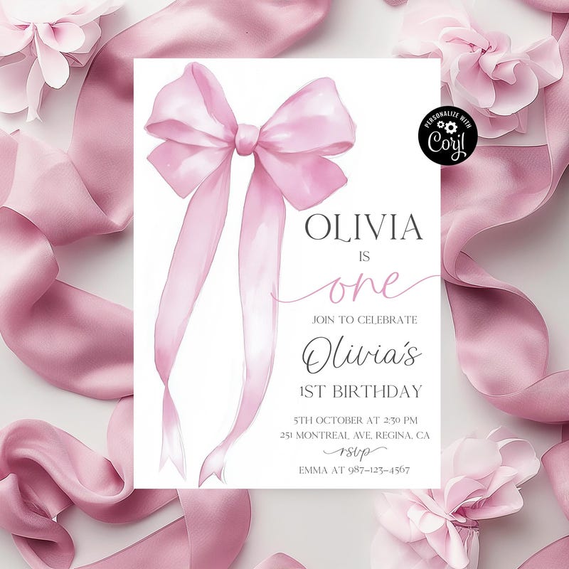 Bow Invitations - Etsy