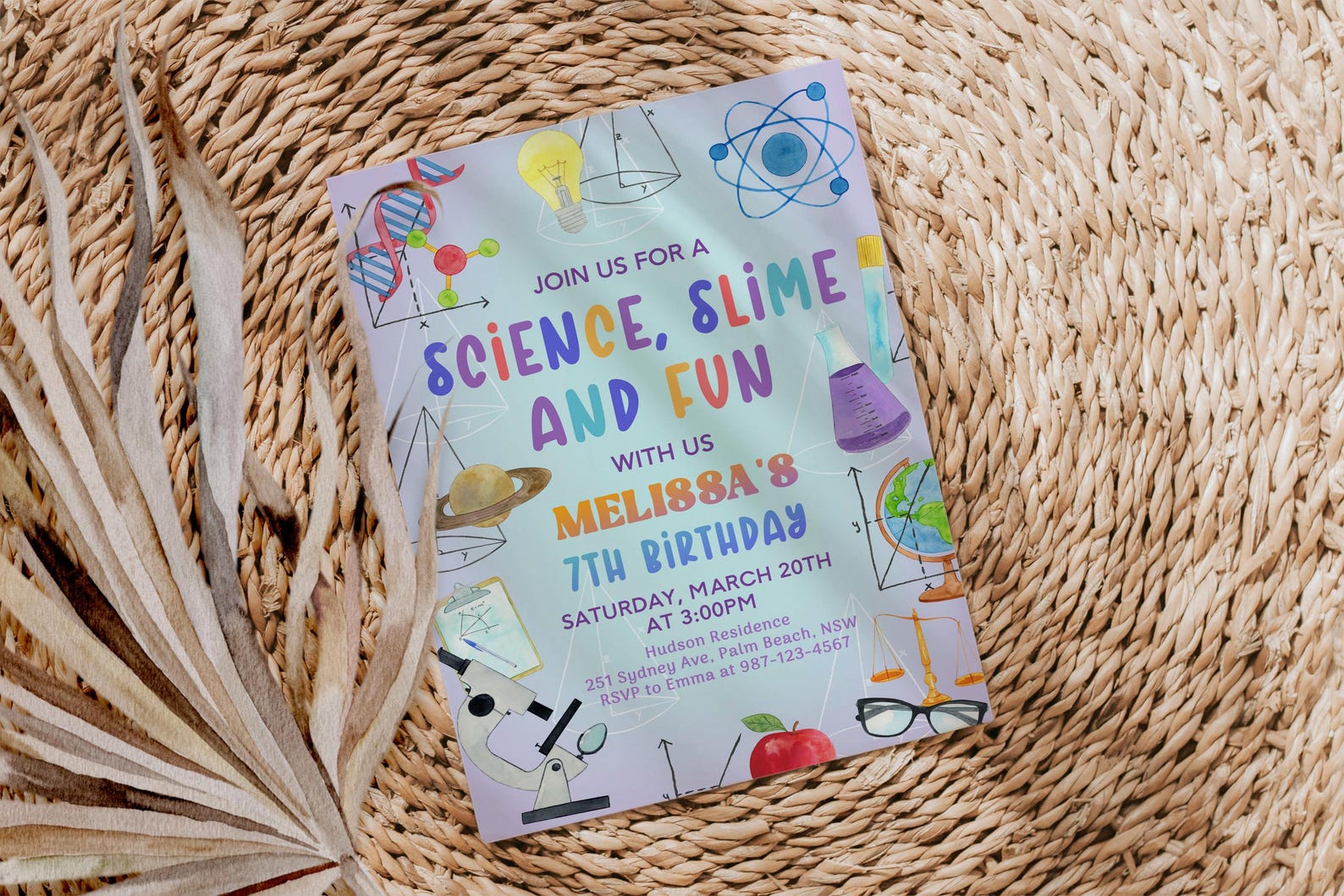EDITABLE Mad Science Birthday Invitation Boy Girl Science Party ...