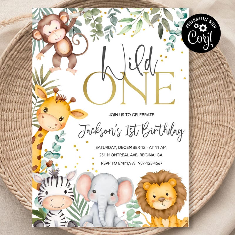 Wild One Printables - Etsy