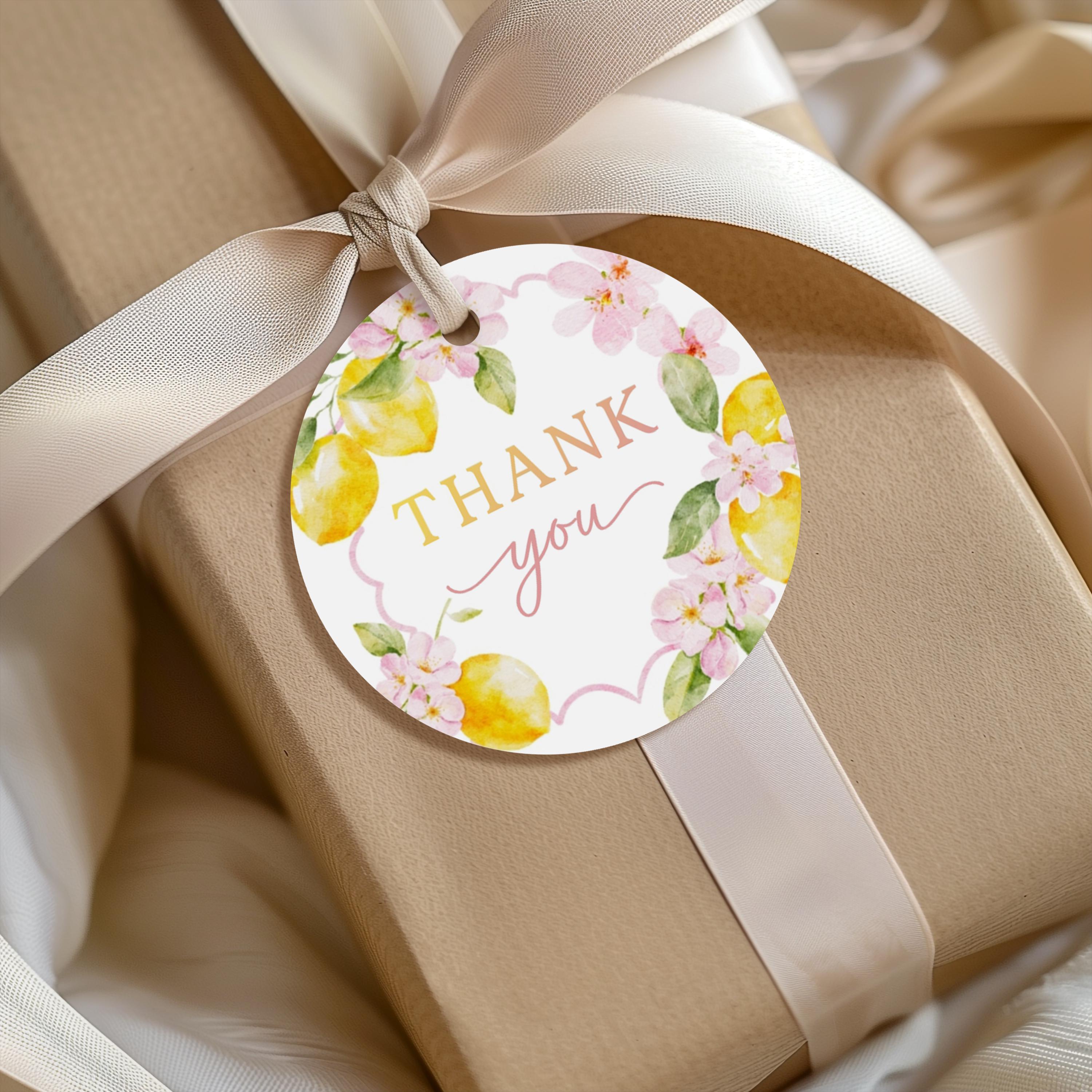 Lemon Favor Tag Amalfi Theme Main Squeeze Bridal Shower Thank You Tag ...