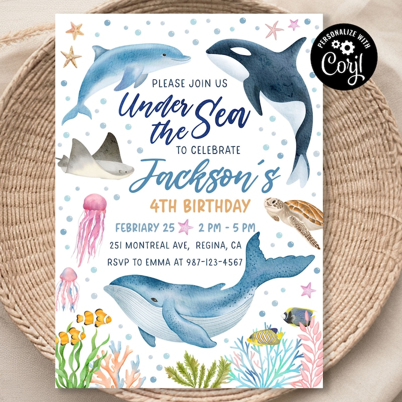 Ocean Invitation - Etsy