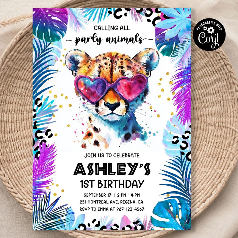 Animal Print Invite - Etsy
