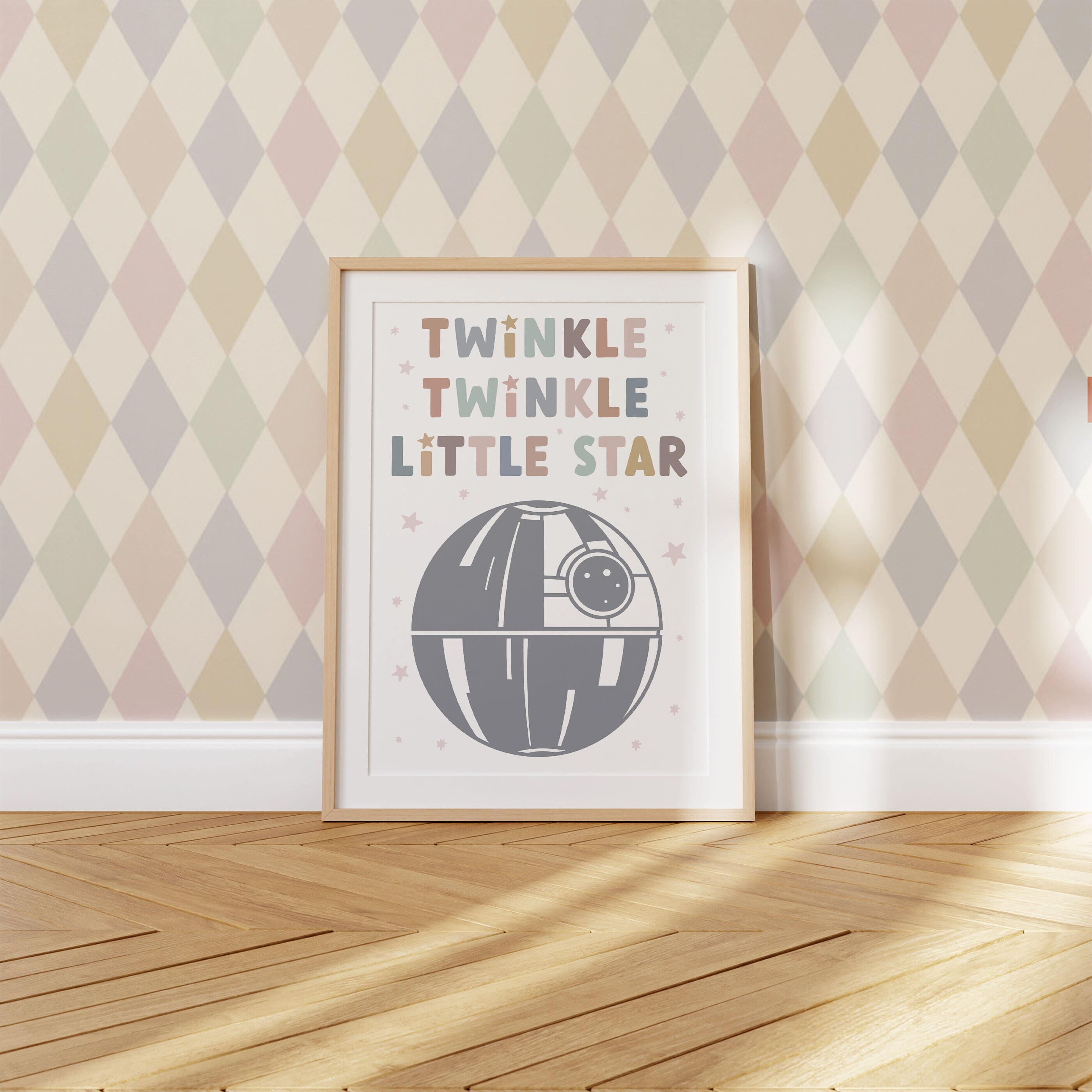 Twinkle Twinkle Little Star War : Death Star Nursery Art Print - Etsy