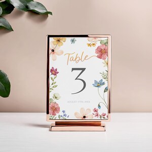 Table Number Sign Find Your Seat Table Sign Number Sign Wildflower ...