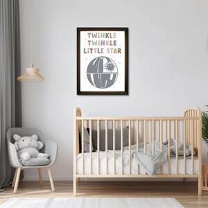 Twinkle Twinkle Little Star War : Death Star Nursery Art Print Digital ...