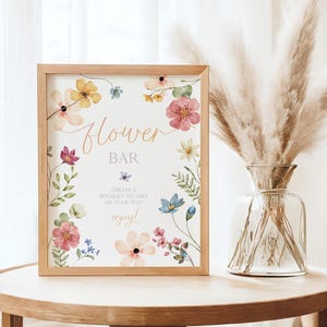 Flower Bar Sign Bouquet Bar Sign Make a Bouquet Sign Flower Arrange ...