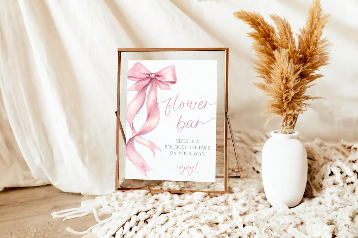 Flower Bar Sign Bouquet Bar Sign Make a Bouquet Sign Flower Arrange ...