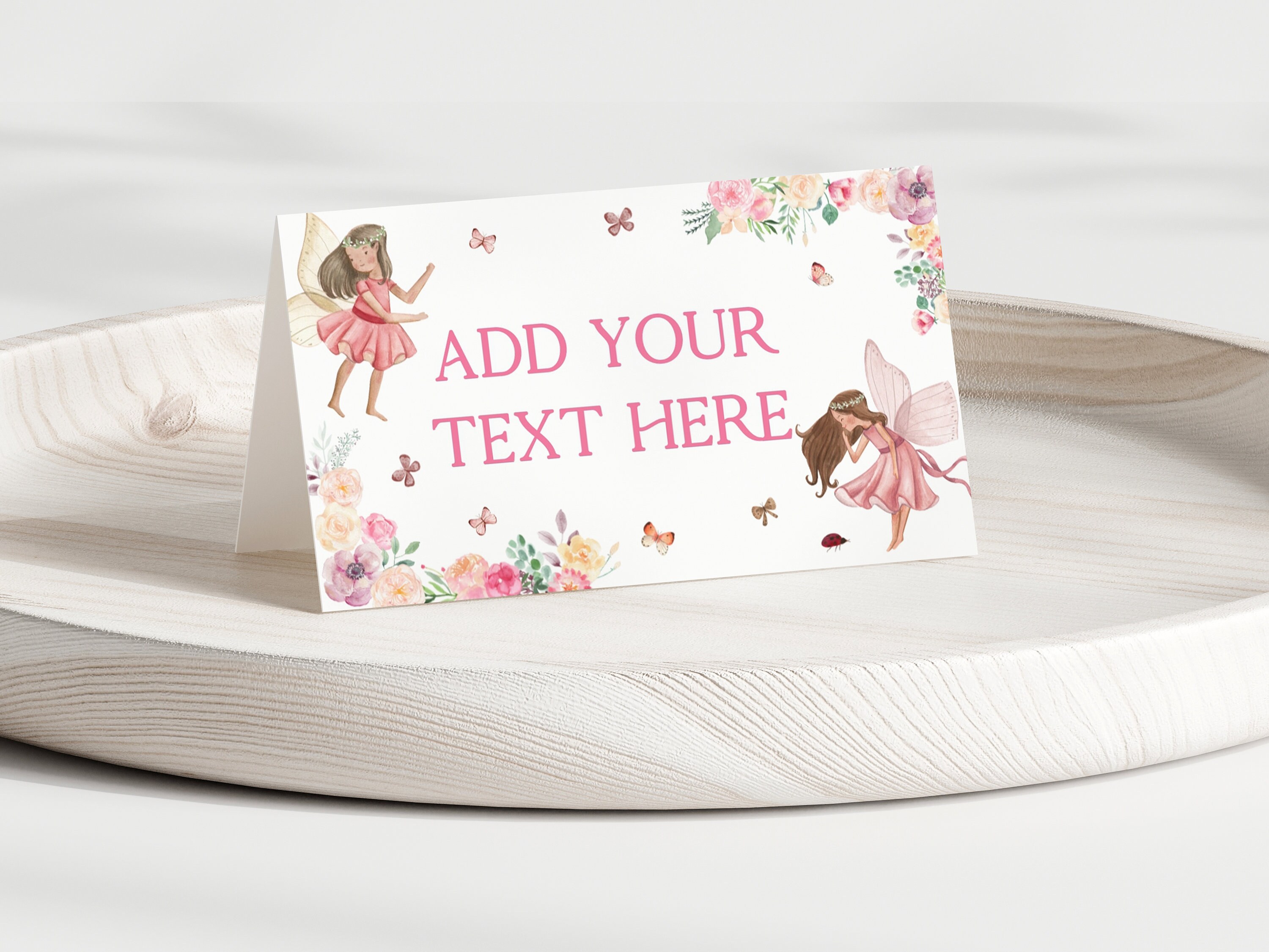 Editable Fairy Food Label Fairy Birthday Party Food Tent Cards Fairy ...